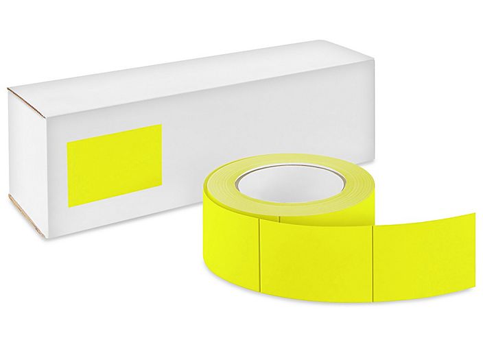 Blank Inventory Labels Fluorescent Yellow 500/Roll — Facilityhut